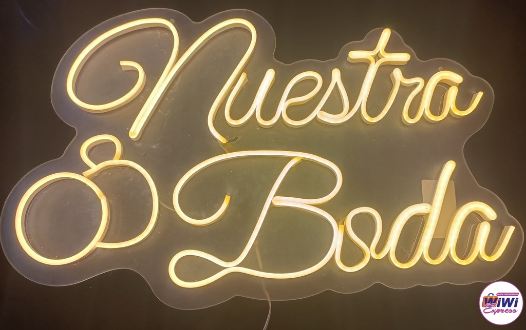 Letrero Nuestra Boda en Luz de Neón | WiWiExpress.com